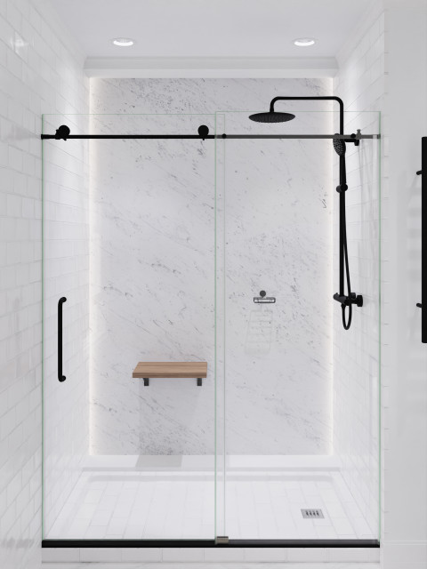 Heavy Rainfall Stainless Steel Shower Bar with Hand Sprayer ...