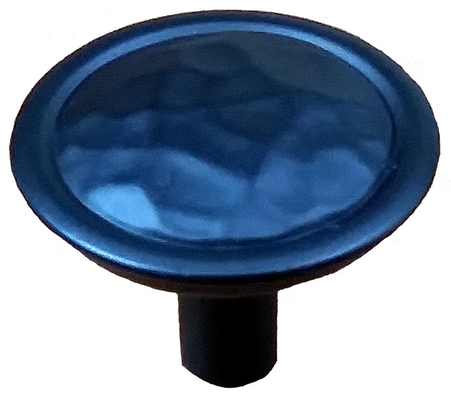 Rustic Hammered Knob, Matte Black Finish - Rustic - Cabinet And Drawer ...