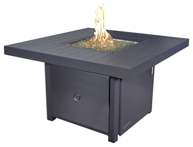 Sunbeam Fabia Contemporary Aluminum Fire Table in Gray Finish - Fire ...