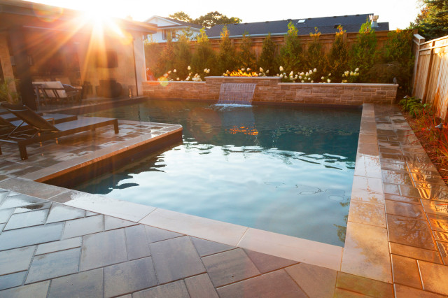 Modern L Shaped Inground - Contemporary - Swimming Pool & Hot Tub ...