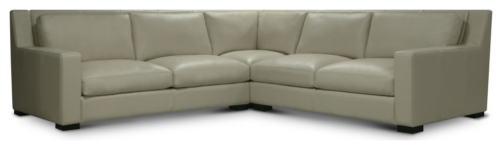 Montreal 121.5" Wide Upholstered Sectional, Boca Linen - Contemporary ...