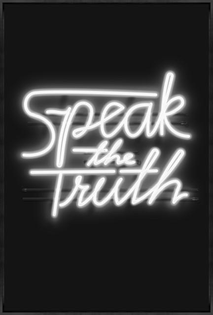 Neon Speak The Truth Artwork, 24x36 - Contemporary - Prints And Posters ...