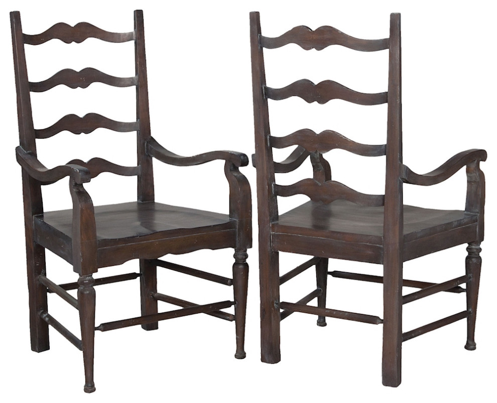 ELK HOME 695004Phgs Farmhouse Ladderback Arm Chair - Set Of 2 ...