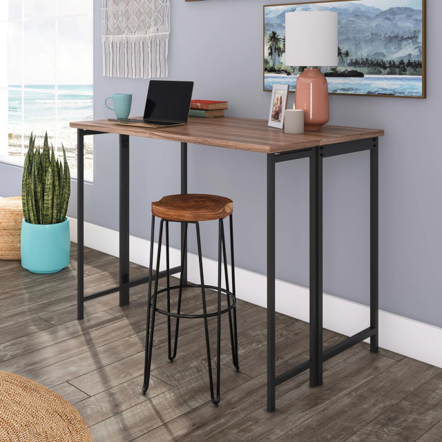 Modern Desk, Unique Design With Sindoori Mango Finished Top & Flip Up ...