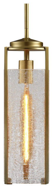 Gold Glass Pendant Lights Modern Hanging Light Fixture - Transitional ...