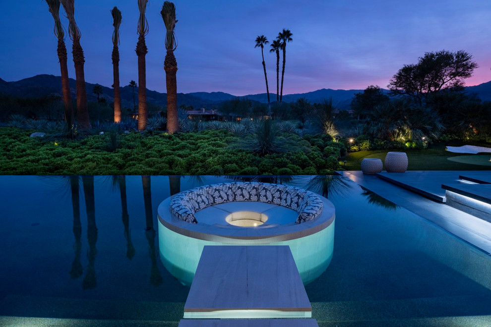 Serenity Indian Wells modern California desert home swimming pool ...