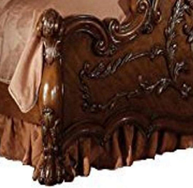 Benzara BM221387 California King Bed With Claw Feet and Carved Details ...