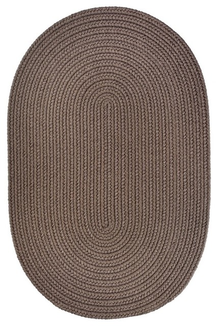 Rhody Rug Wearever Poly Rug, Dark Taupe, 2'X3' Oval, 2'x6' Oval ...