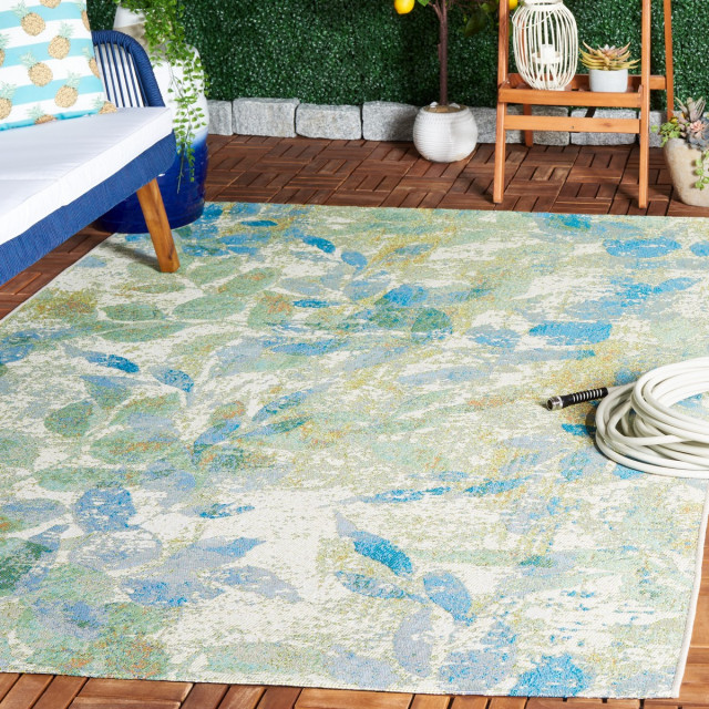 Safavieh Barbados Collection BAR594 Indoor-Outdoor Rug, 5'3"x7'6 ...