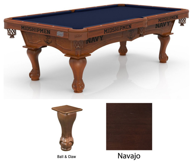 Holland US Naval Academy 8' Pool Table - Plain/Claw/Navajo - Beach ...
