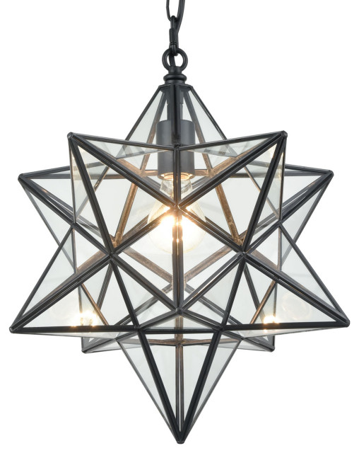 Moravian Star Pendant Light Star Glass Lights With Chain, 16 ...