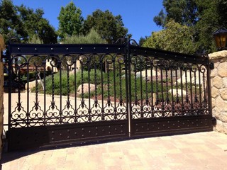 Handmade Entry Driveway Gates - Mediterranean - Exterior - Santa ...