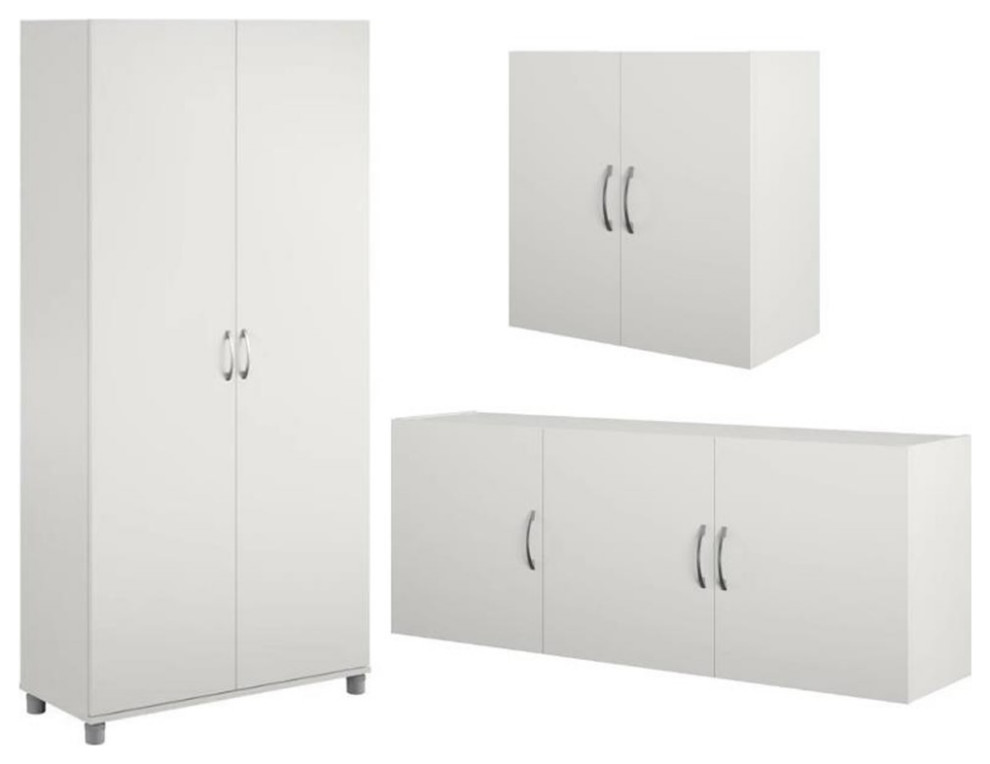 Home Square 3-Piece Set with 36" Utility Storage Cabinet 54" 24" Wall ...
