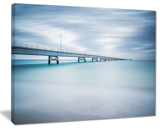 "Industrial Pier Side view" Seascape Photo Canvas Print, 20"x12 ...