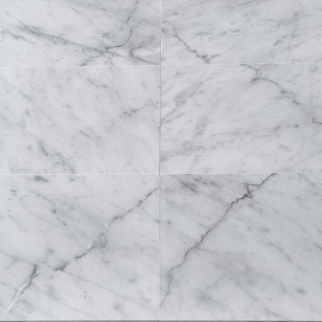 Carrara White Marble 8x12 Wall and Floor Tile Honed, 100 sq.ft., 8 inch ...