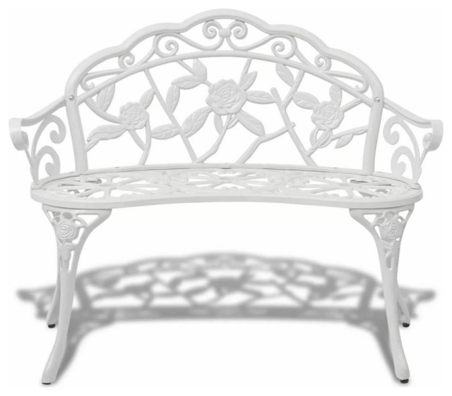 Outdoor Bench - White - Traditional - Outdoor Benches - by ...