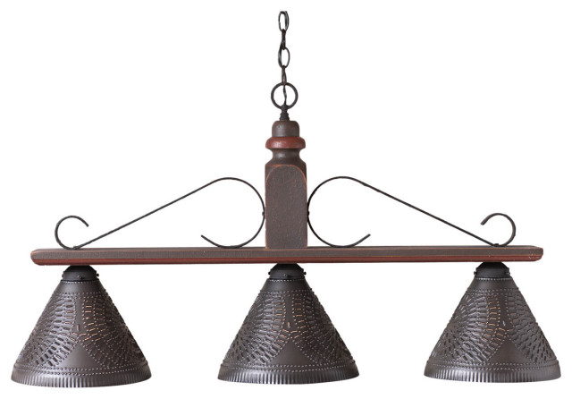 Wellington Large Island Light in Espresso - Southwestern - Kitchen ...