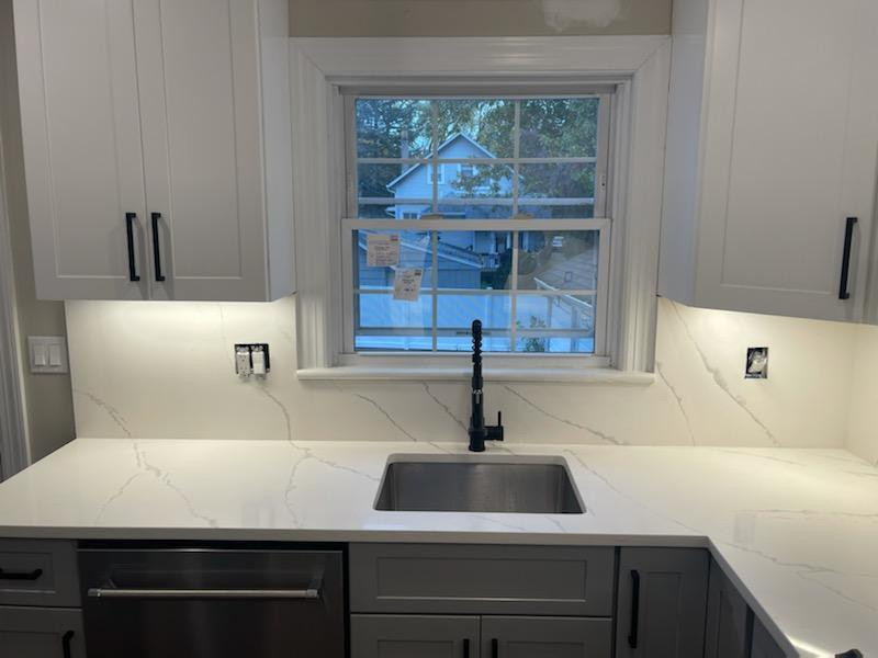 Kitchen Countertops & Full Height Backsplash - Contemporary - Kitchen ...