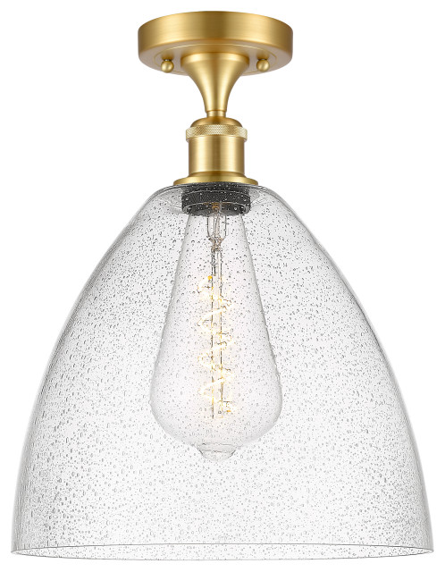 Innovations 516-1C-SG-GBD-124 1-Light Semi-Flush Mount, Satin Gold ...