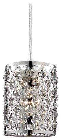 582-26 GL1046-26 Crystal Mini Pendant Light, 11.38"" - Transitional ...