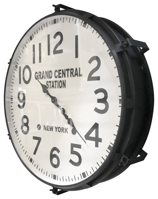 Large Industrial Metal Wall Clock - Grand Central Station, NY - 30 ...