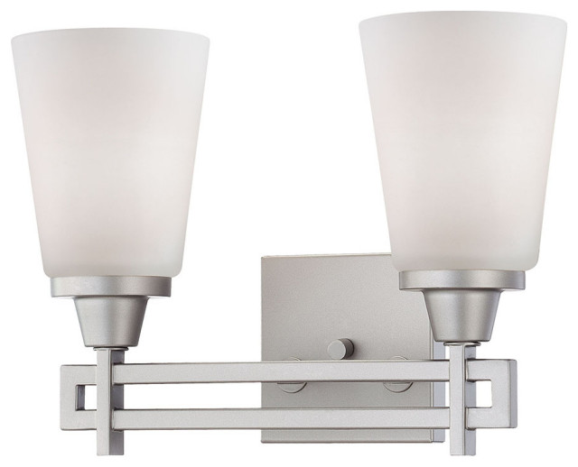 THOMAS LIGHTING TV0008117 Wright 2-Light Wall Lamp in Matte Nickel ...