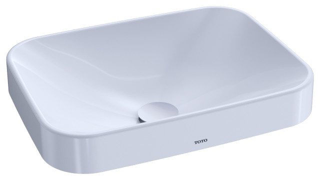 Arvina Rectangular 20" Vessel Bathroom Sink With Cefiontect, Cotton ...
