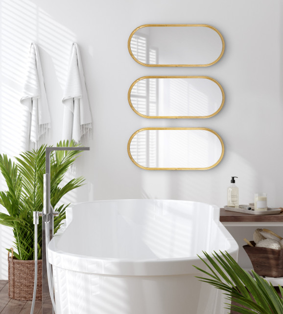 Caskill Capsule Framed Wall Mirror Set, 3 Piece - Contemporary ...