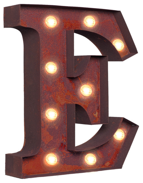 Vintage Retro Lights and Signs Letter "E" - Contemporary - Novelty ...