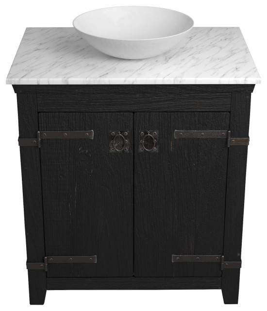 Native Trails VNB-VNT-MG1717-BAC-1 30" Americana Vanity with Carrara ...