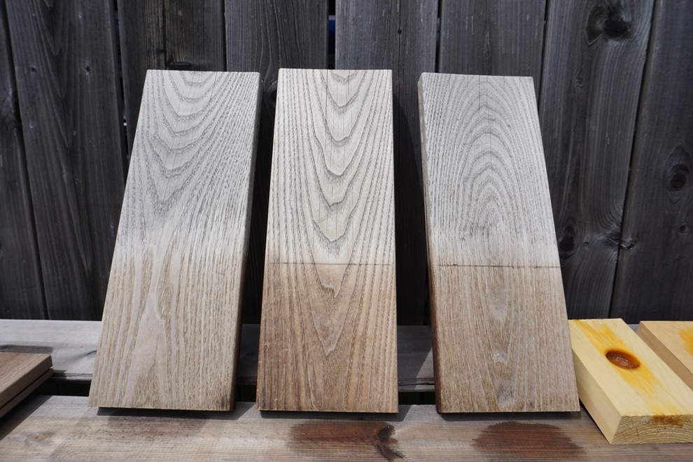 Thermally Modified Ash deck boards with Cutek Extreme on bottom 6" only ...