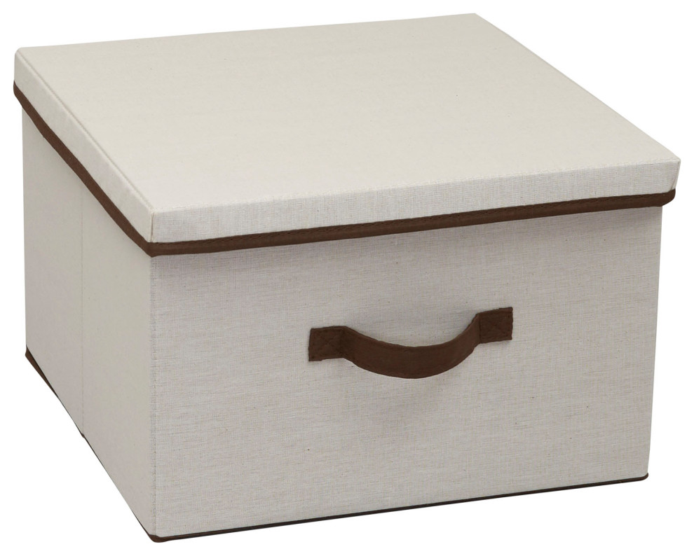 Square KD Storage Box With Lid - Transitional - Storage Bins And Boxes ...