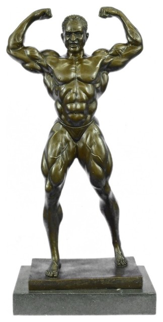 Shop Houzz | USA Bronze Original Art Deco Large Muscle Man Bronze ...