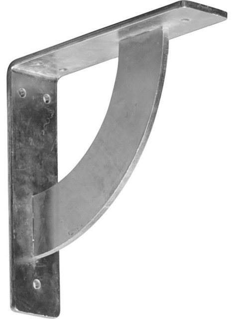 1 1/2"Wx5 1/2"Dx8"H Edwards Wrought Iron Bracket, Single Center Brace ...