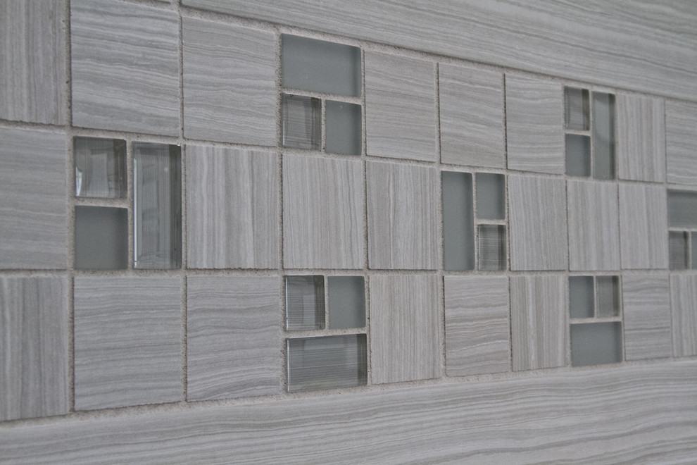 Strand by Campogalliano - linear stone look tile shower - Contemporary ...