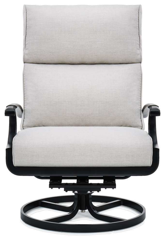 Manor 4-Piece Set (2 Ultra High Back Swivel Rocker Lounge Chairs, 2 ...