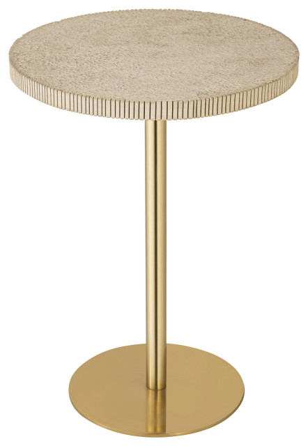 Fiona Gold Stone Side Table - Contemporary - Side Tables And End Tables ...