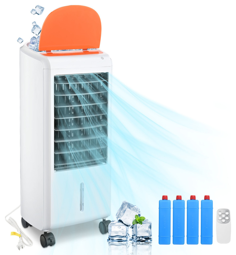 Yescom Evaporative Cooler Portable Air Cooler Fan Humidifier 2 Water ...