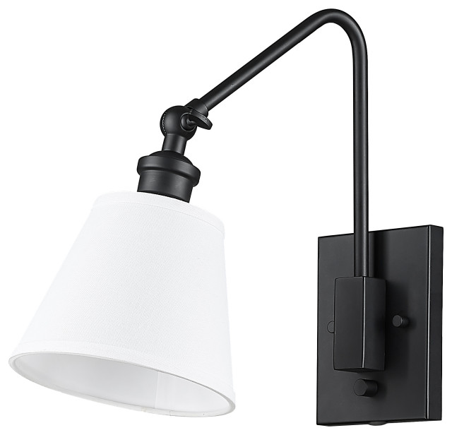 Elyon 1 Light 7 in.Swing Arm Wall Lamp Plug In/Wall Mount - Industrial ...