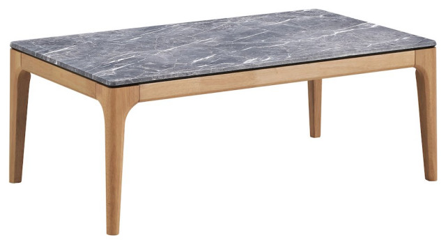 Polaris Rectangular SmartTop Coffee Table Grey and Light Oak, Small ...