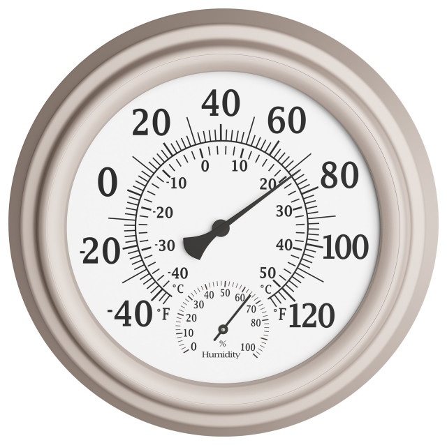 Wall Thermometer Decorative Indoor/Outdoor Temperature and Hygrometer ...