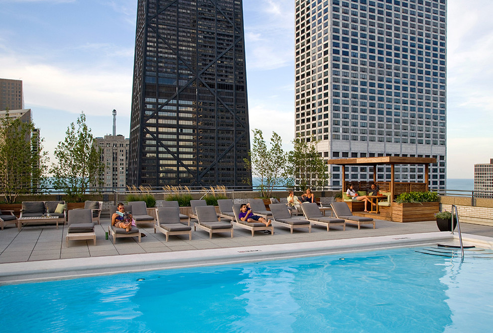 Shade Cabanas on Pool Deck - Contemporary - Chicago - by Chicago ...