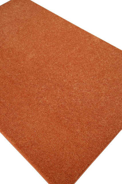 Furnish My Place Orange Solid Color Rug Made In Usa, 3' x 10' Oval ...