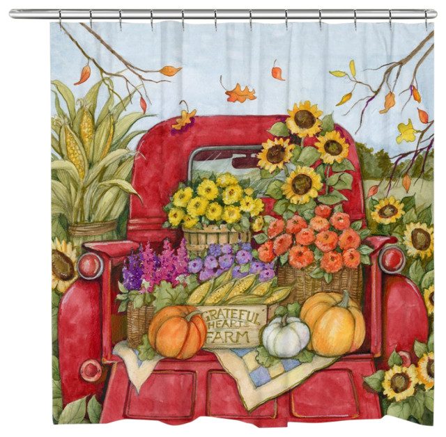 Grateful Farm Shower Curtain - Farmhouse - Shower Curtains - by Laural ...