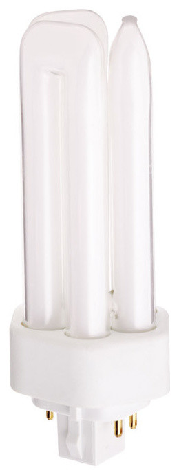 Satco S6746 26W Triple Tube 4-Pin GX24Q-3 Plug-In base 3000K fluorescent bulb - Fluorescent ...
