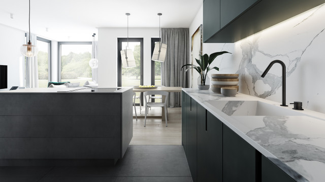 LAMINAM Statuario altissimo - Modern - Kitchen - Los Angeles - by Ollin Stone | Houzz UK