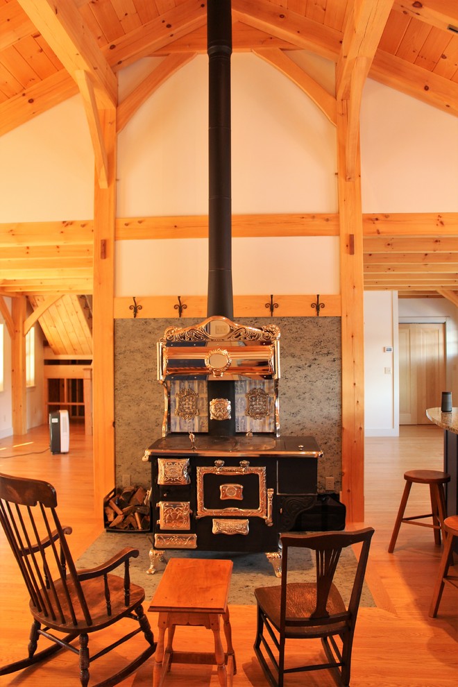 Timber Frame Farm House in progress - Farmhouse - Wilmington - by High ...