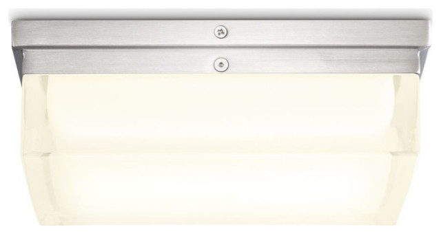 Finn Glass Flush Mounts in Chrome, Square - 9" - Transitional - Flush ...