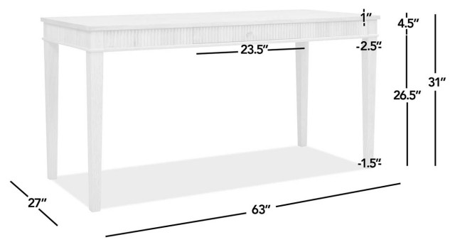 Dumont 1-Drawer Fluted Home Office Writing Desk, Natural Blonde ...