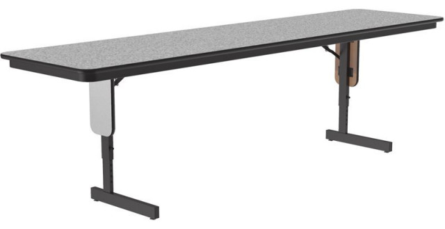 Adjustable Height 3/4" High Pressure Folding Seminar Table in Gray ...